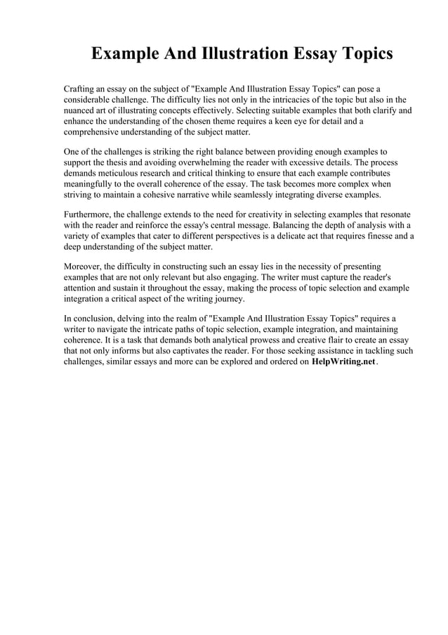Example And Illustration Essay Topics.pdf