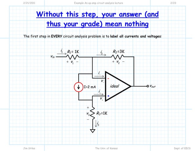 Example an op amp circuit analysis lecture | PDF | Computer Networking | Computing