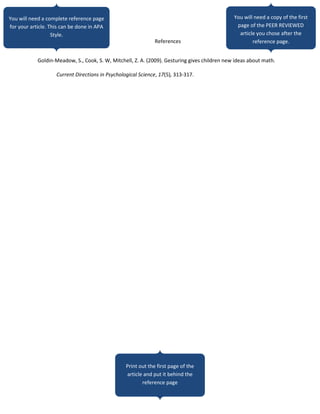 How to write an article summary Example | PDF