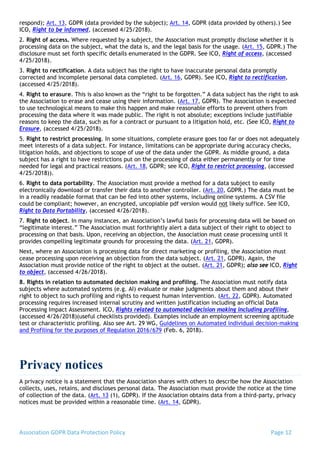 Example Association Internal GDPR Policy | PDF