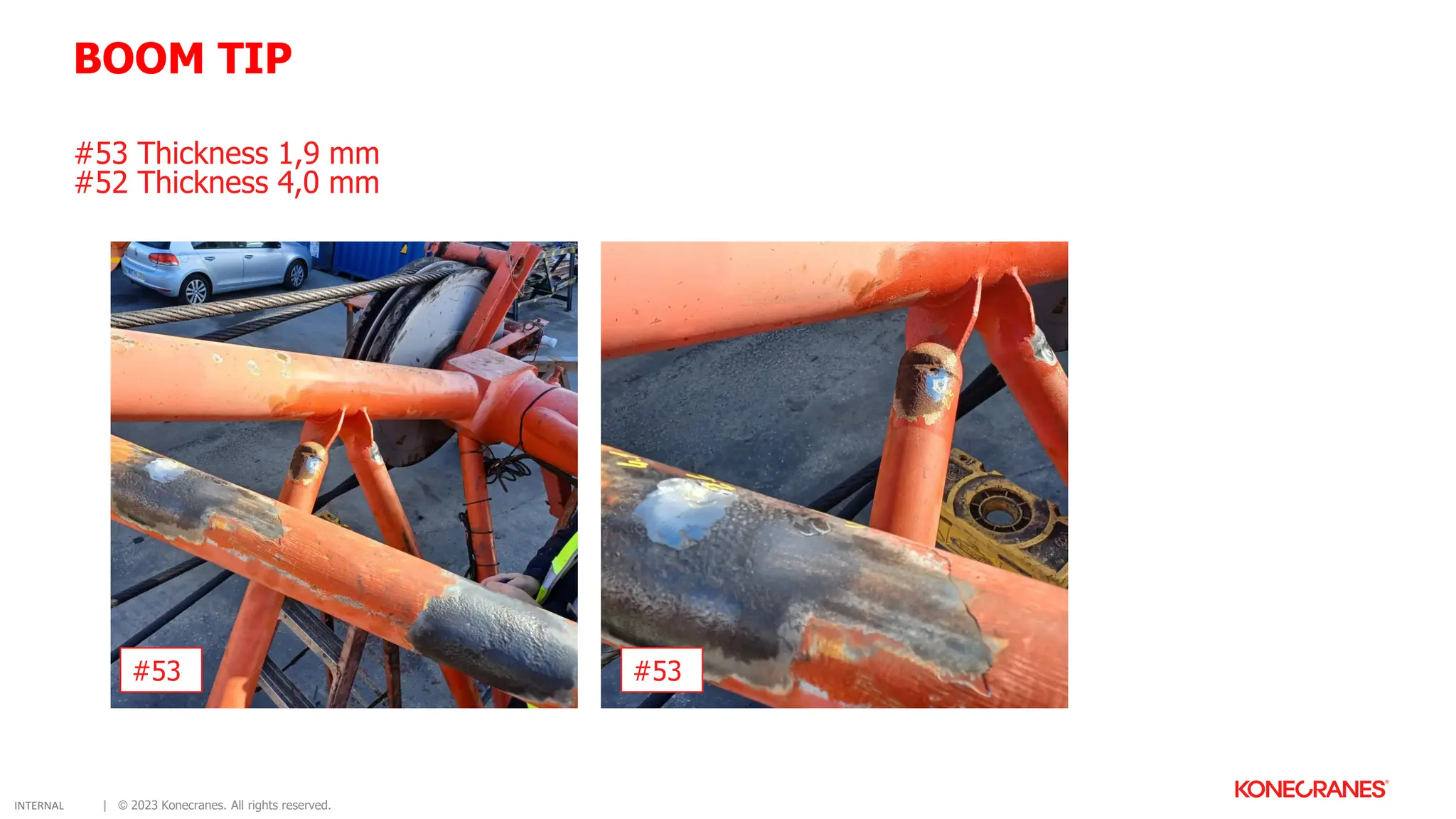 Example boom damages Rebort Lacings with heavy corrosion | PDF