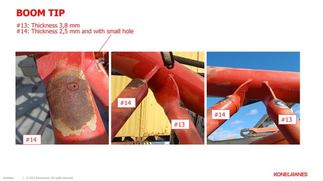 Example boom damages Rebort Lacings with heavy corrosion | PDF