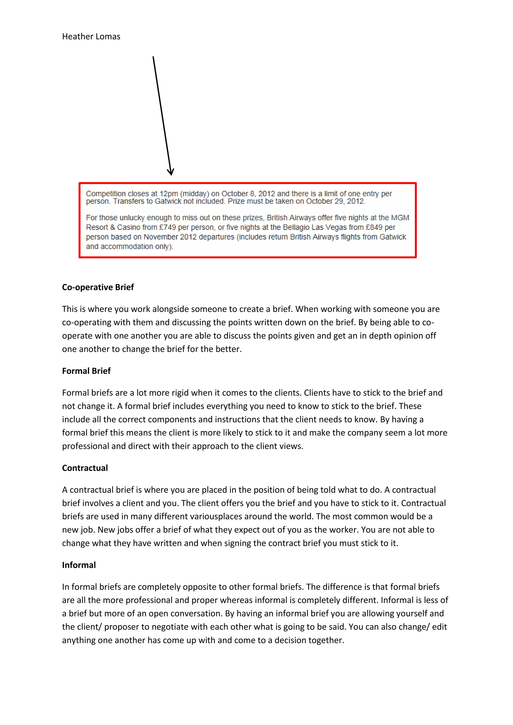 Example briefs | DOCX