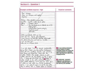 Example candidate responses paper 2 section a | PPTX