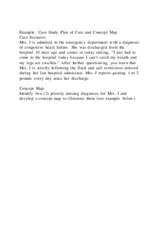 Example Case Study Plan of Care and Concept MapCase Scenario | PDF