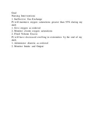 Example Case Study Plan of Care and Concept MapCase Scenario | PDF
