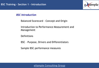 eXampleCG Balanced Scorecard Strategic Performance Management ...