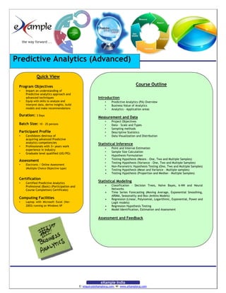 E xamplecg predictive_analytics_training_and_certification__advanced ...