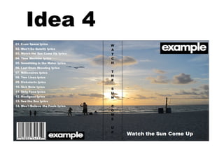 Example CD Cover Ideas Presentation | PPT