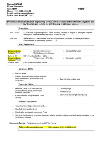 Example CV | DOC