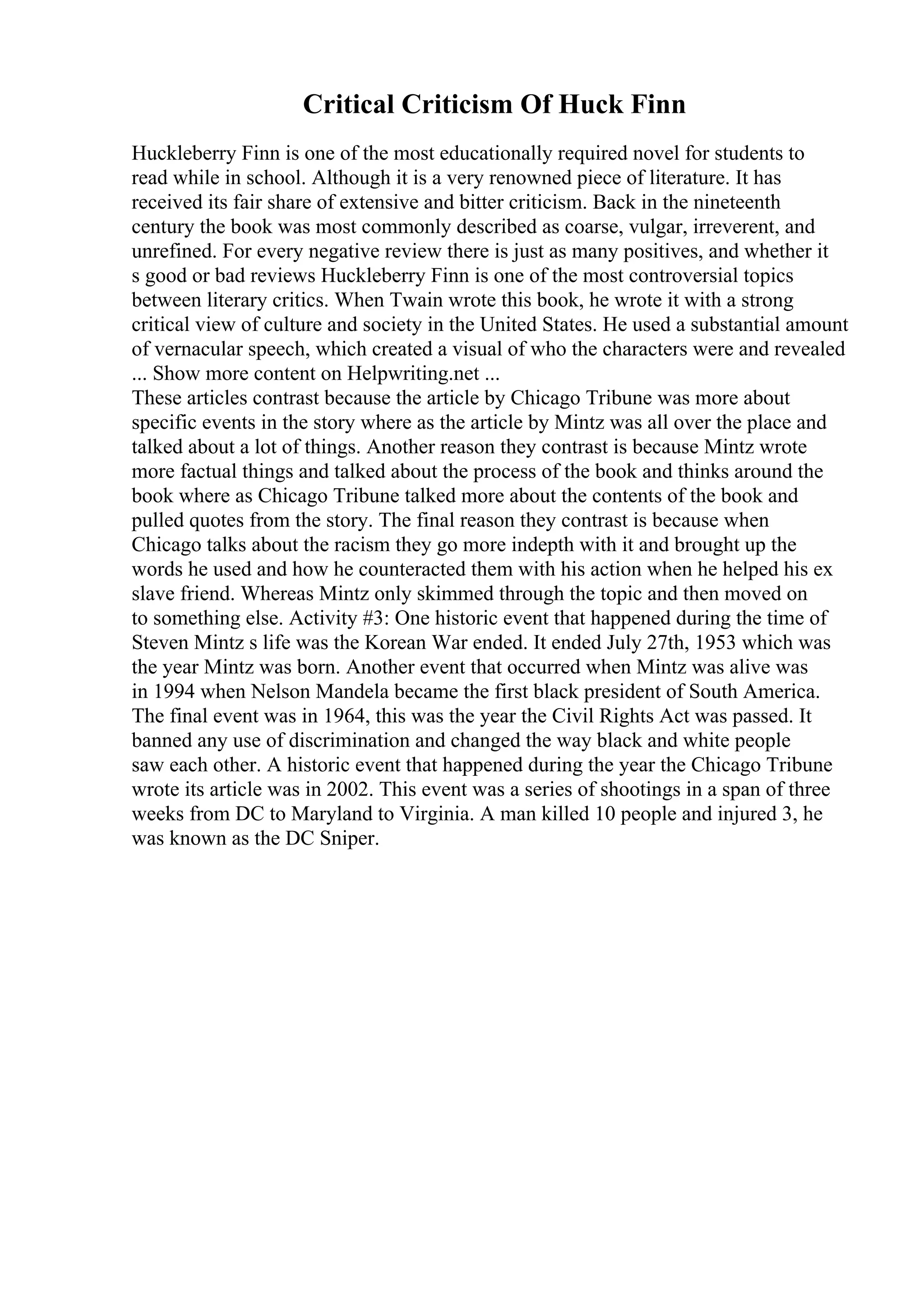 Example Descriptive Essay | PDF