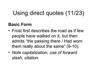Example: Direct Quotes | PPT