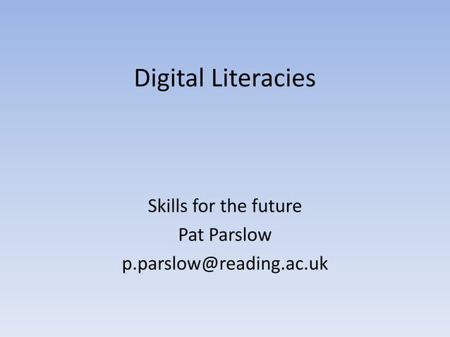 Example digLit workshop slides | PPT