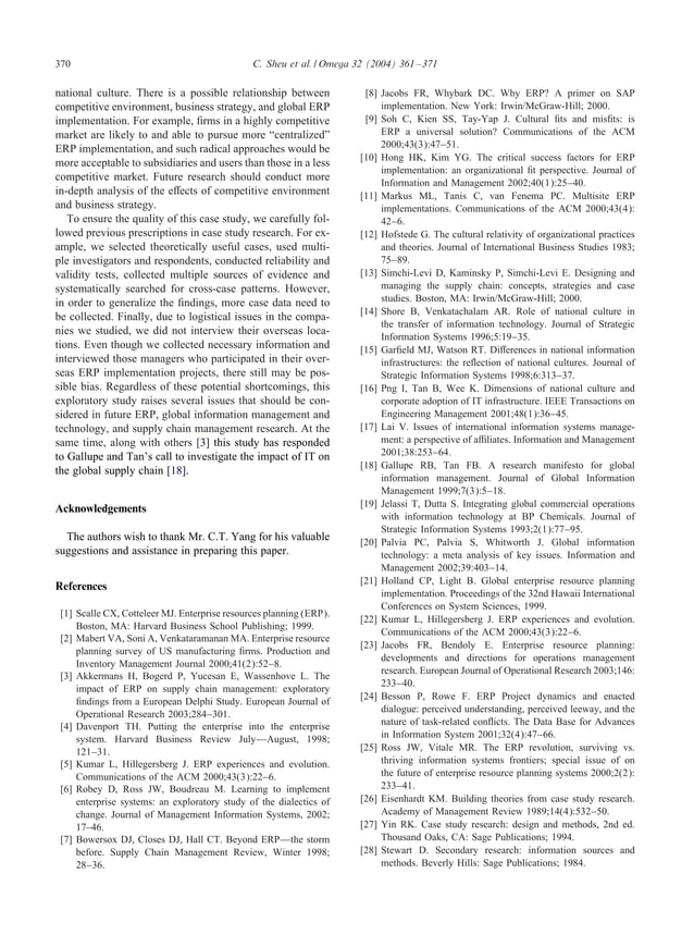 Example erp analysis | PDF | Business | Business and Finance