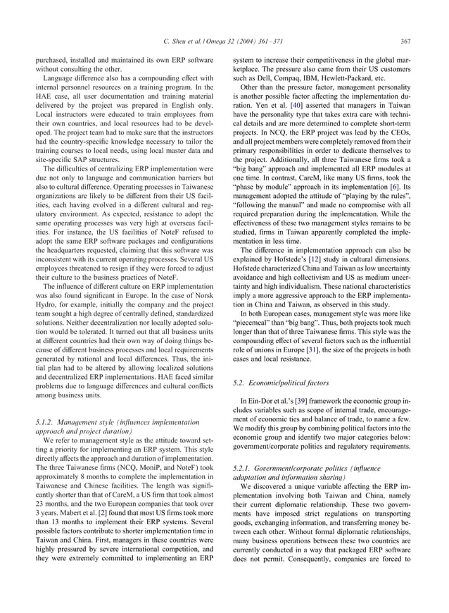 Example erp analysis | PDF | Business | Business and Finance