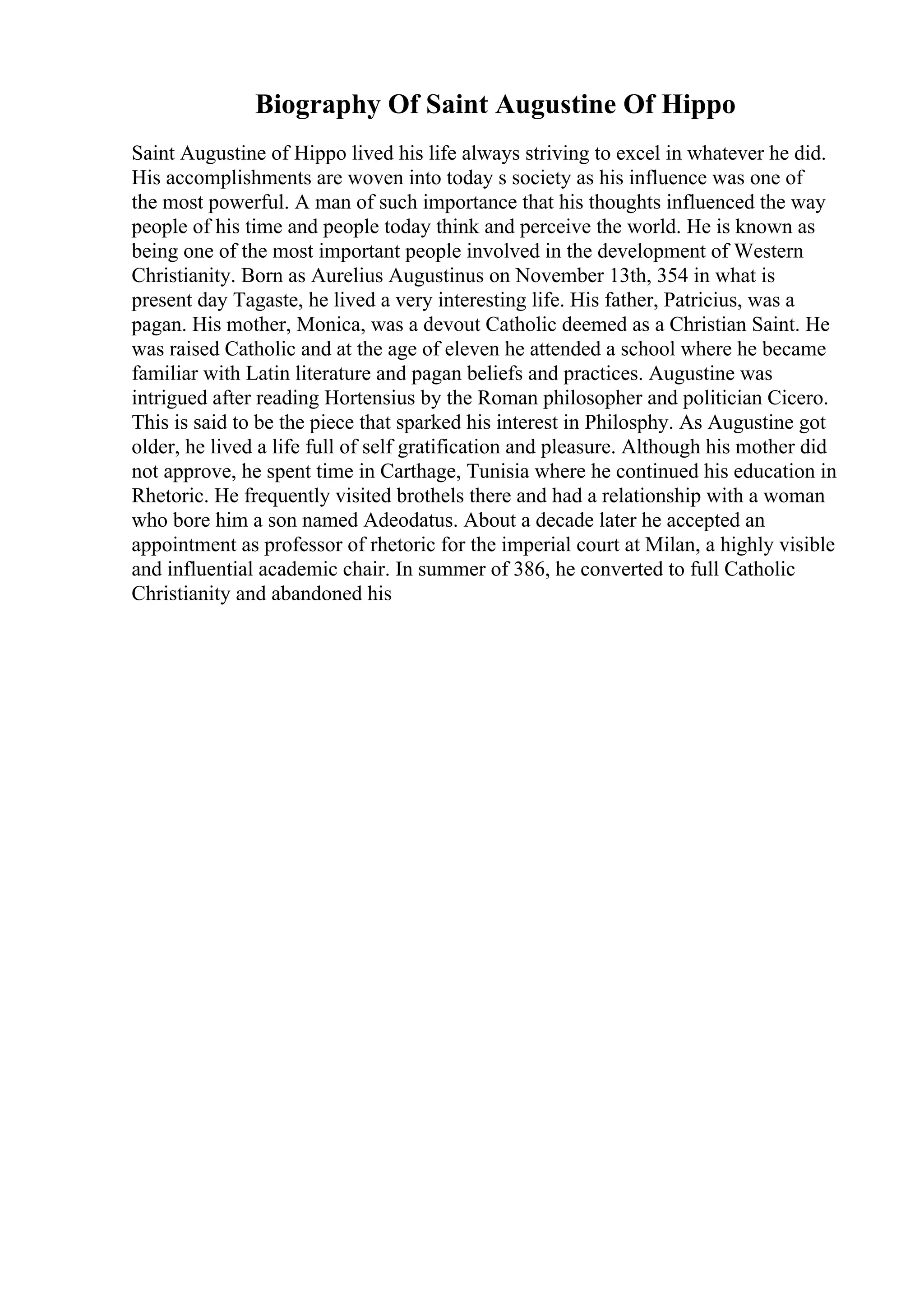 Example Essay Format | PDF