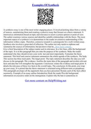 Example Essay Outline | PDF