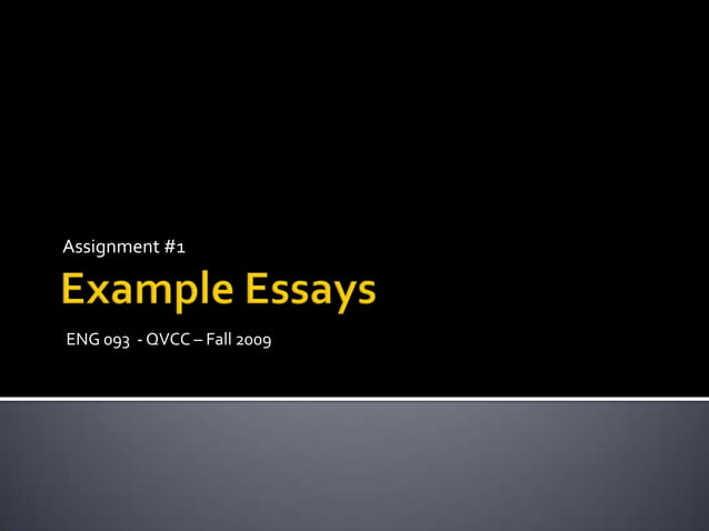 Example Essays | PPT