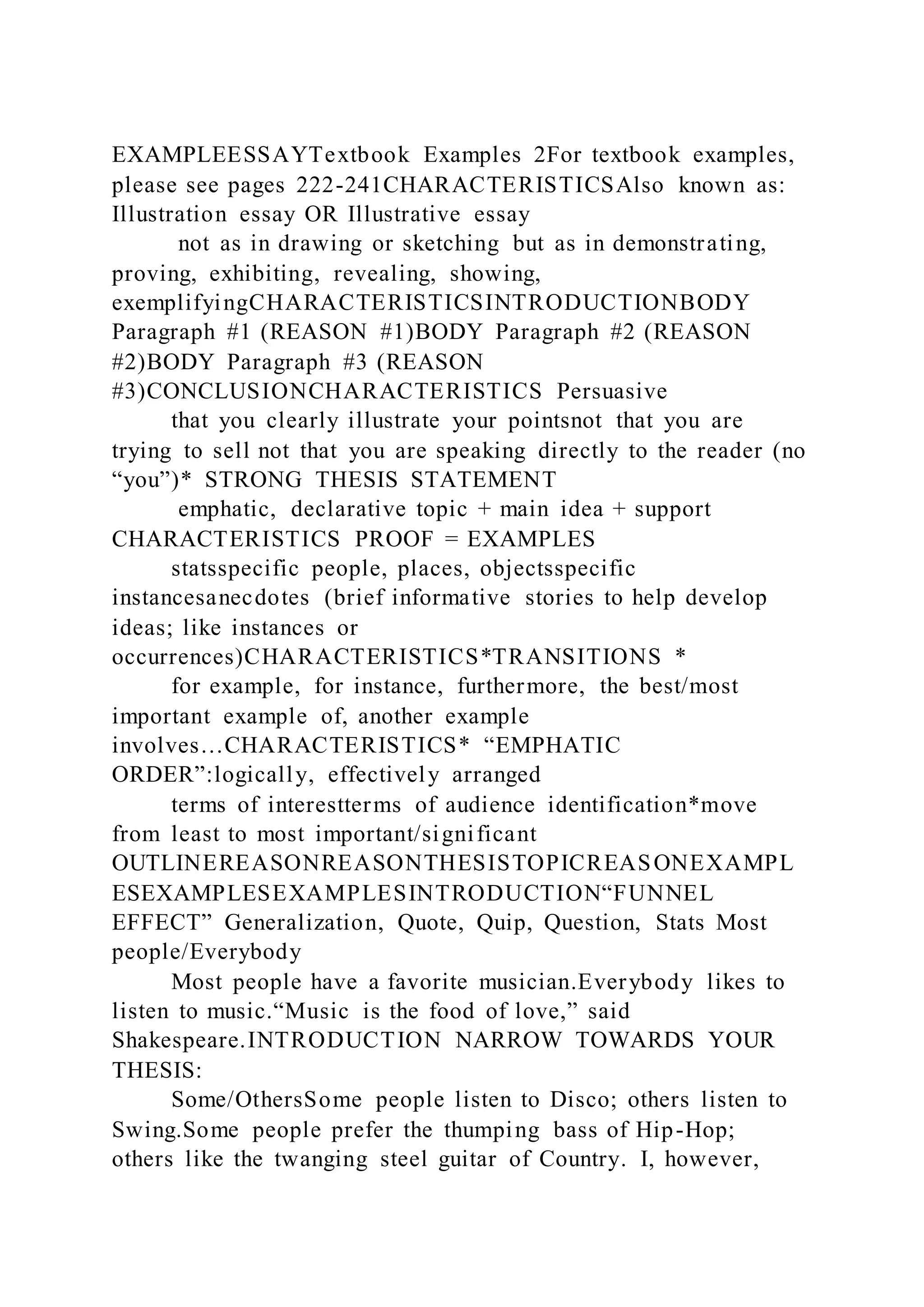 Exampleessay textbook examples 2 for textbook examples, please see pag ...