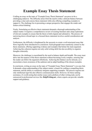 Example Essay Thesis Statement.pdf | Religious (Music and Audio) | Music