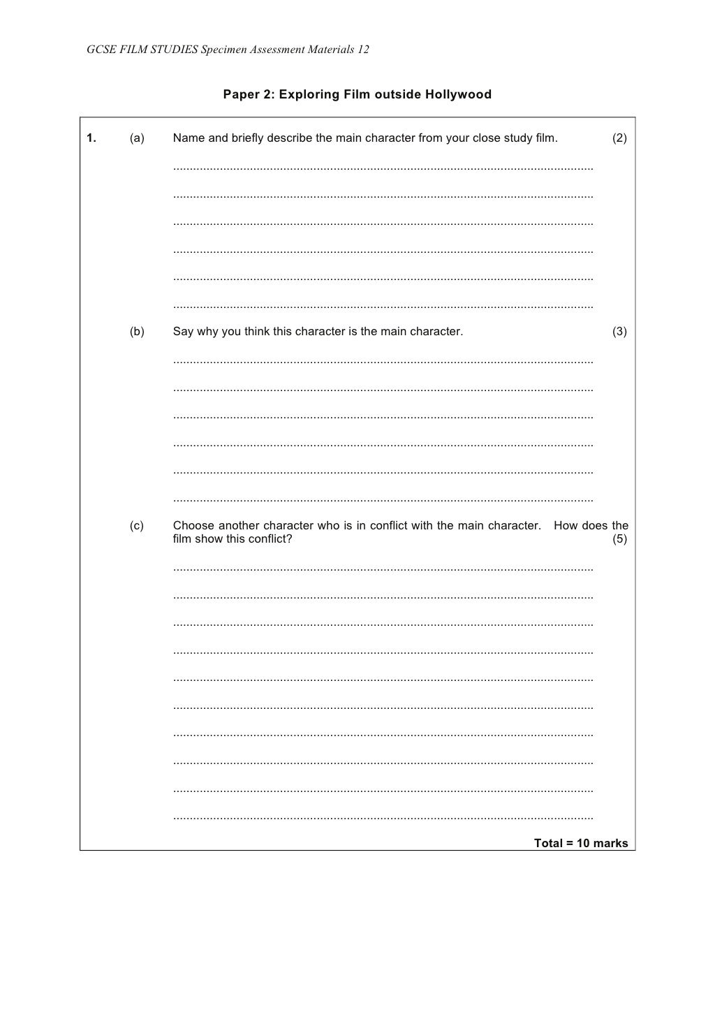 GCSE FILM STUDIES EXAMPLE PAPER gcse-film-studies-example-paper