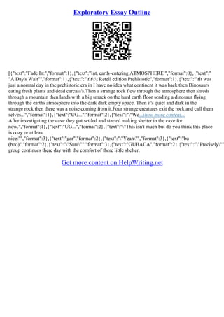 Example Exploratory Essay | PDF