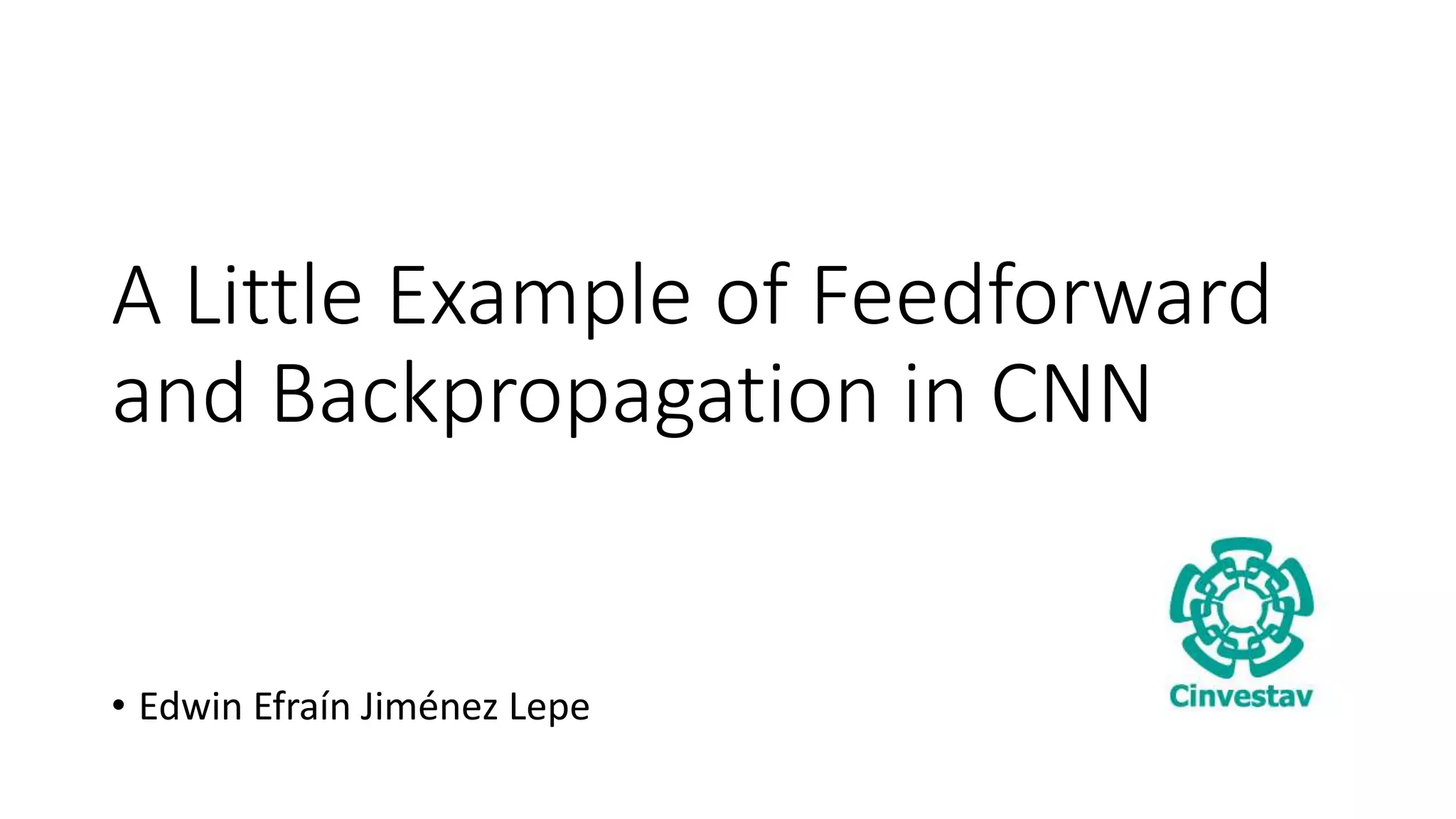 Example feedforward backpropagation | PPTX
