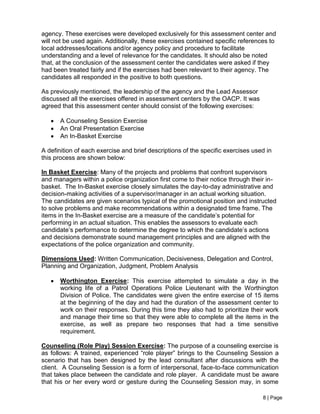 Final Report Assessment Center | PDF