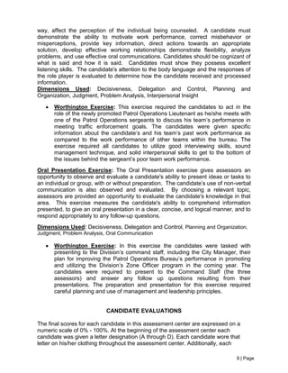Final Report Assessment Center | PDF