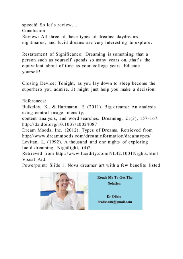 Example Final Typed Outline for Persuasive Speeches – Speech 1 | DOCX | Sleep Disorders ...