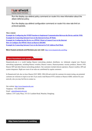 Example for configuring local attack defense | DOC