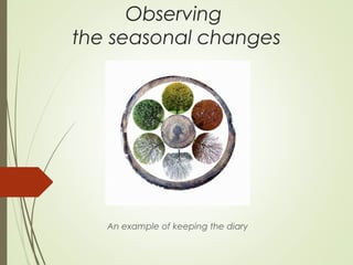 Example for diary (seasonal changes) | PPT