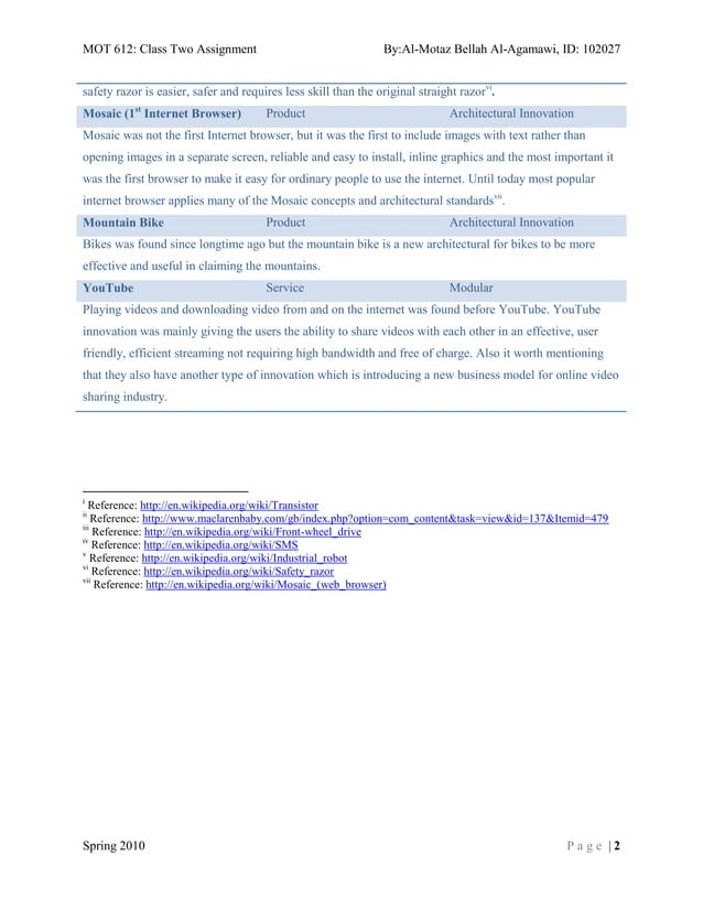 Example for Innovation Degree of Novelty | DOCX