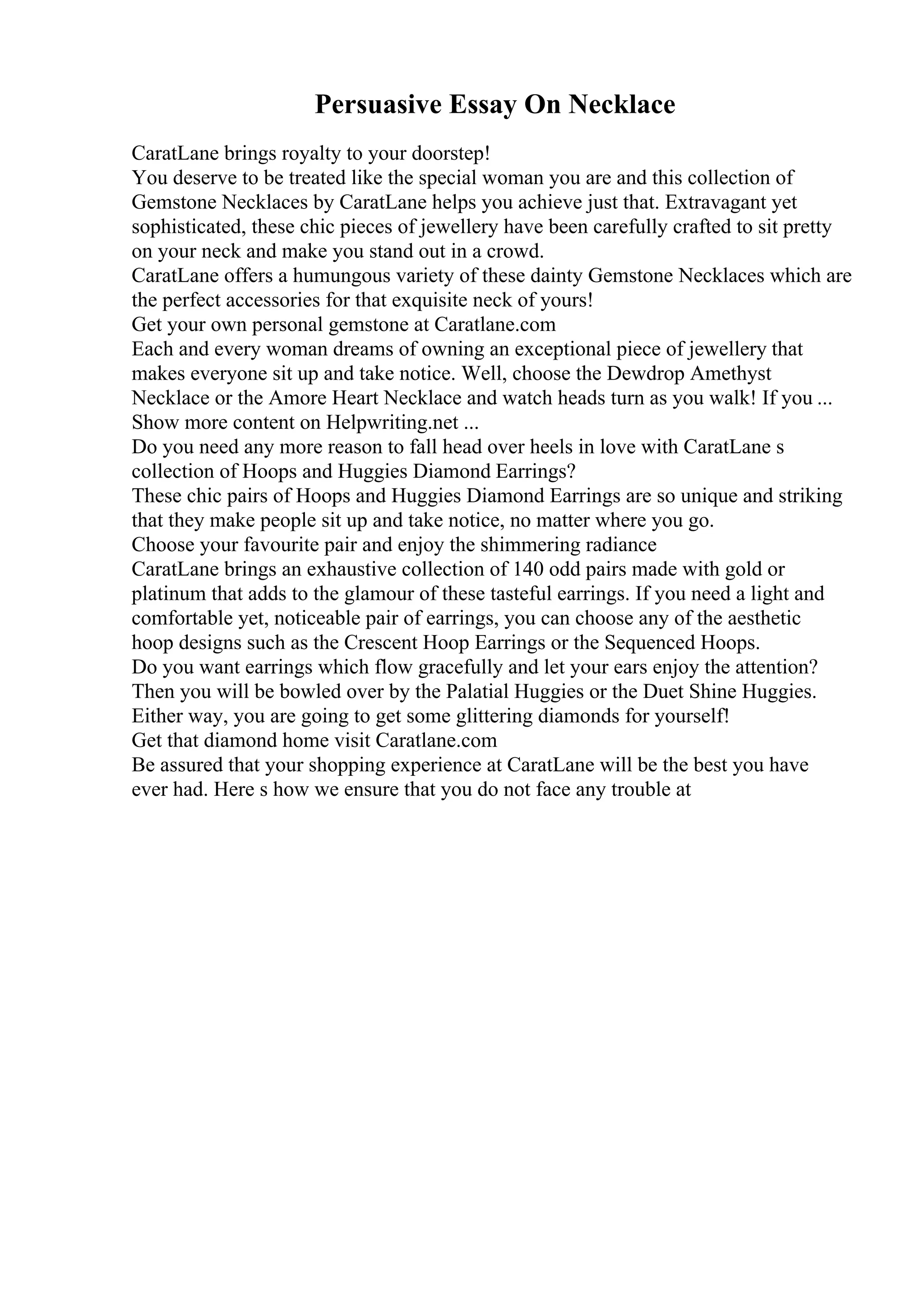 Example For Narrative Essay | PDF