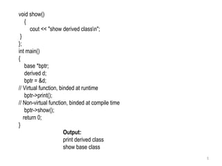 Example for Virtual and Pure Virtual function.pdf | Programming Languages | Computing