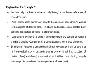 Example for Virtual and Pure Virtual function.pdf | Programming Languages | Computing