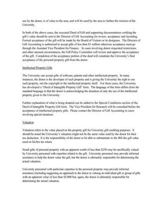 Example gift in kind policy | PDF