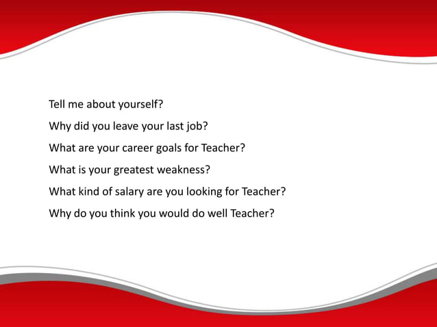 Example interview questions for teacher assistants | PPTX