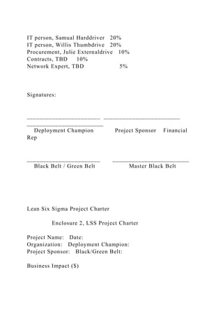 Example Lean Six Sigma Charter Enclosure 2, LSS.docx | Business ...