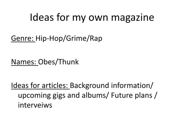 Example magazines | PPT