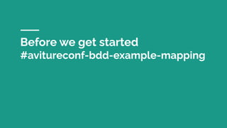 Example mapping workshop | PDF