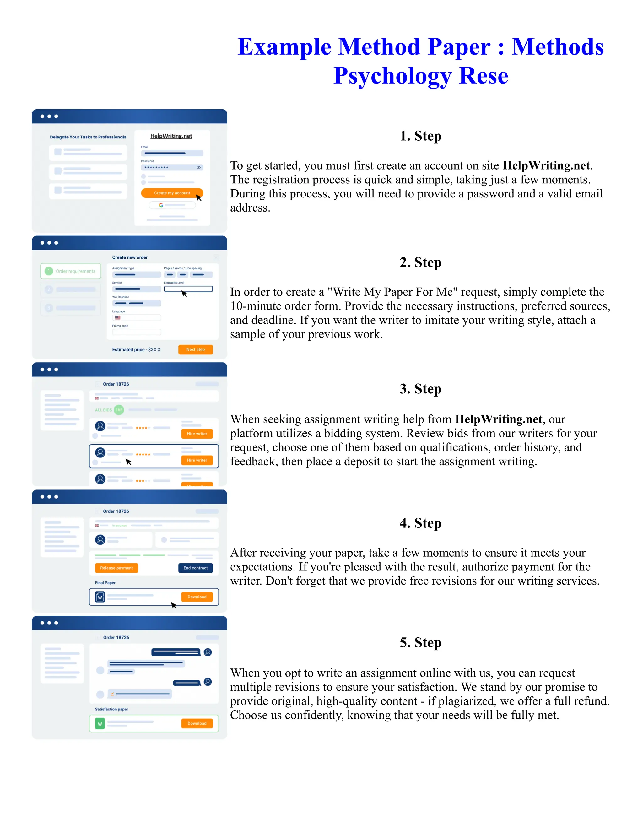 Example Method Paper Methods Psychology Rese | PDF