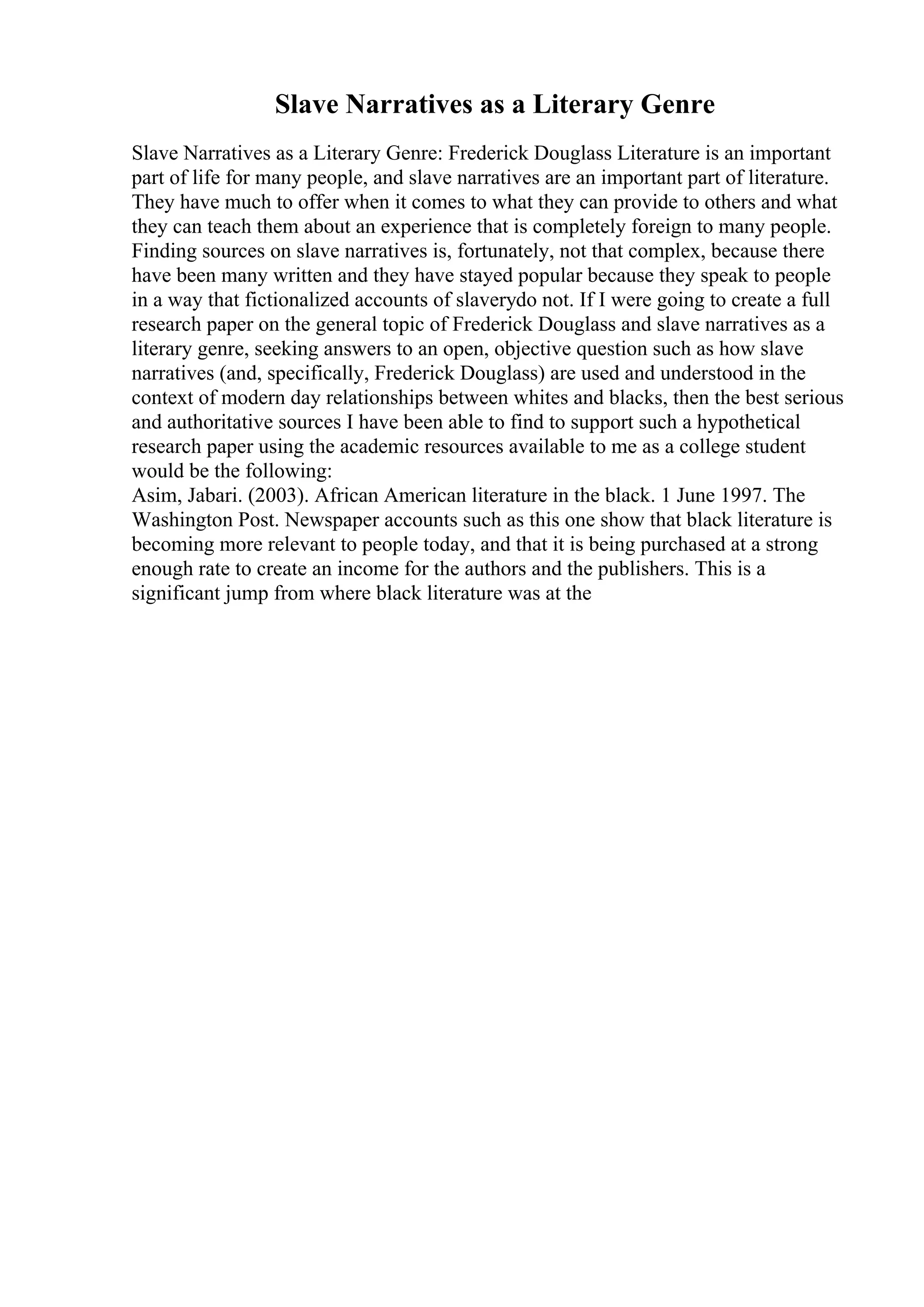 Example Narrative Essay | PDF