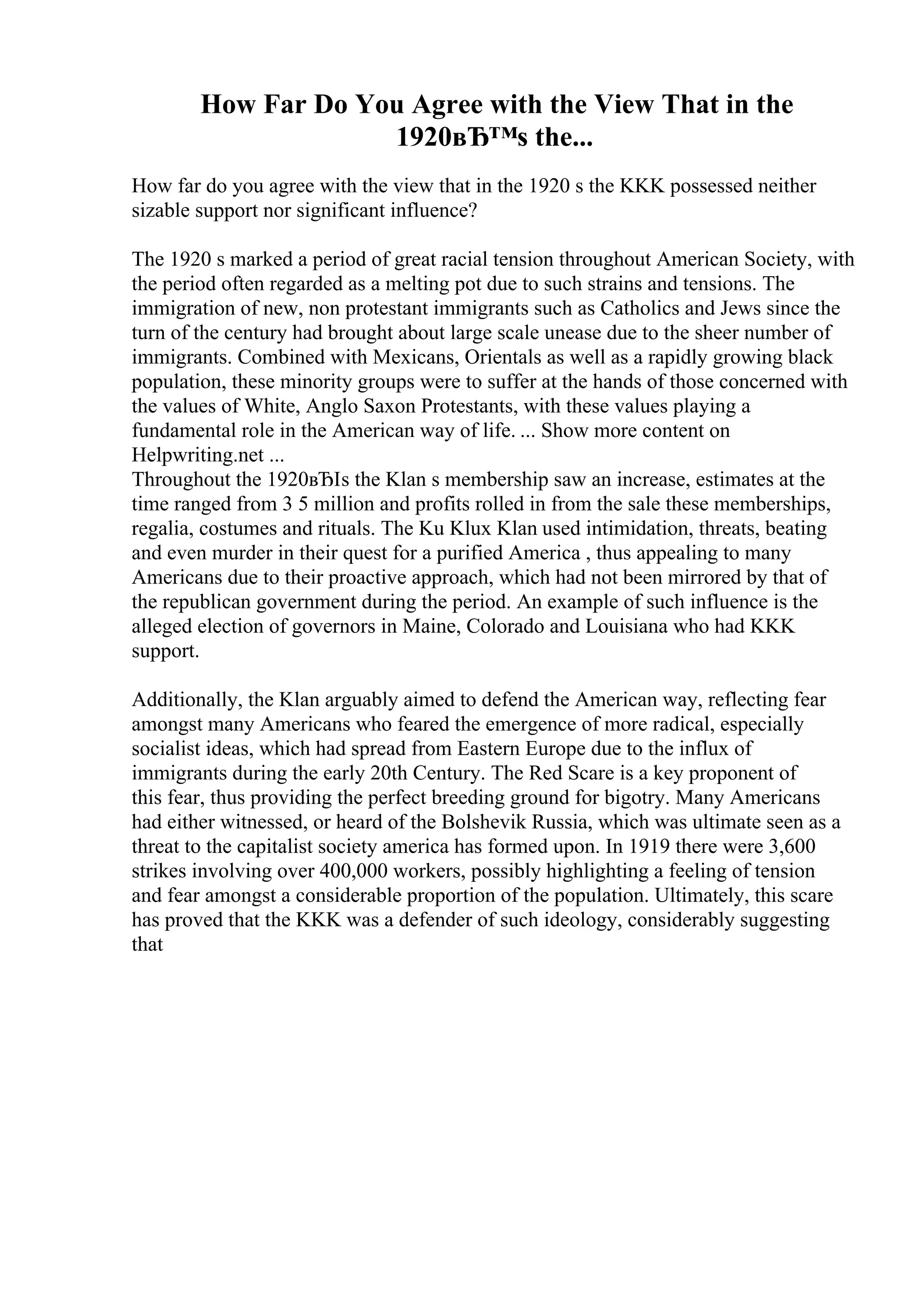 Example Of 500 Word Essay | PDF