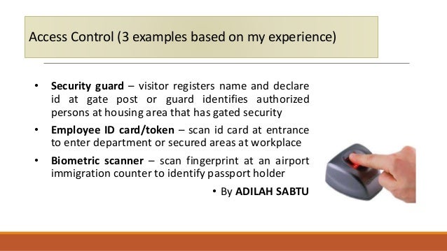 Example of access control