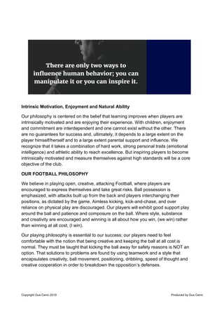 Example of a club mission statement; curriculum | PDF