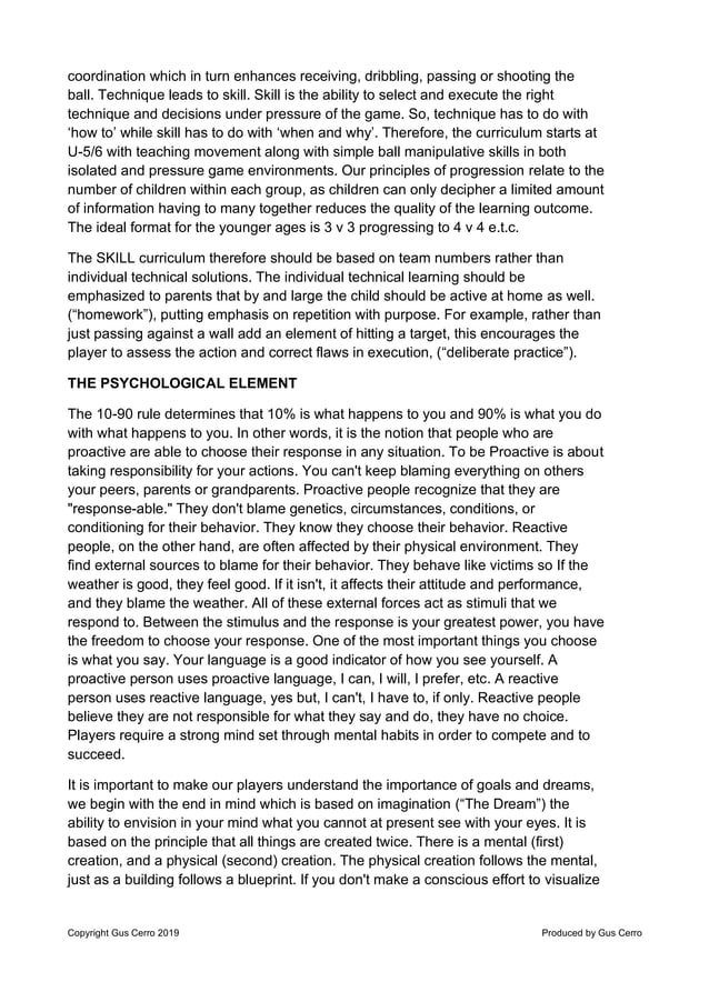 Example of a club mission statement; curriculum | PDF