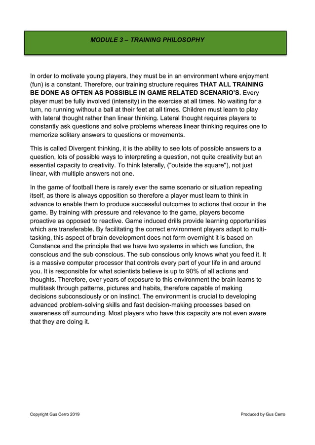 Example of a club mission statement; curriculum | PDF