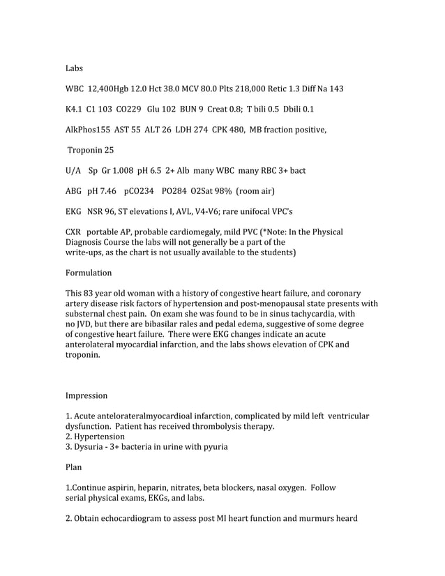 Example of a complete history and physical write | DOCX | Blood ...