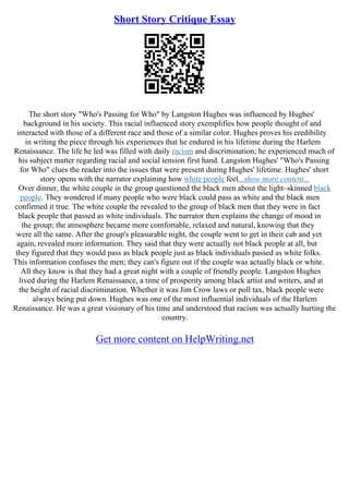 Example Of A Critique Essay | PDF